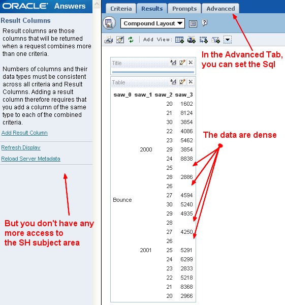 OBIEE - Densification with logical Sql