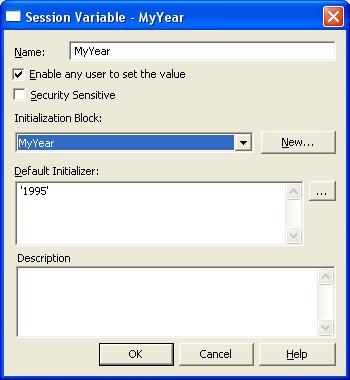 OBIEE - How to set a server variable with the session type via a dashboard prompt (with a ...
